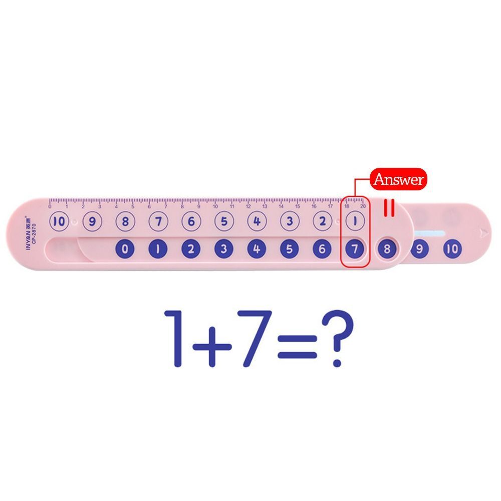 Pink/Blue Subtraction Ruler Plastic Addition Ruler School Supplies | eBay