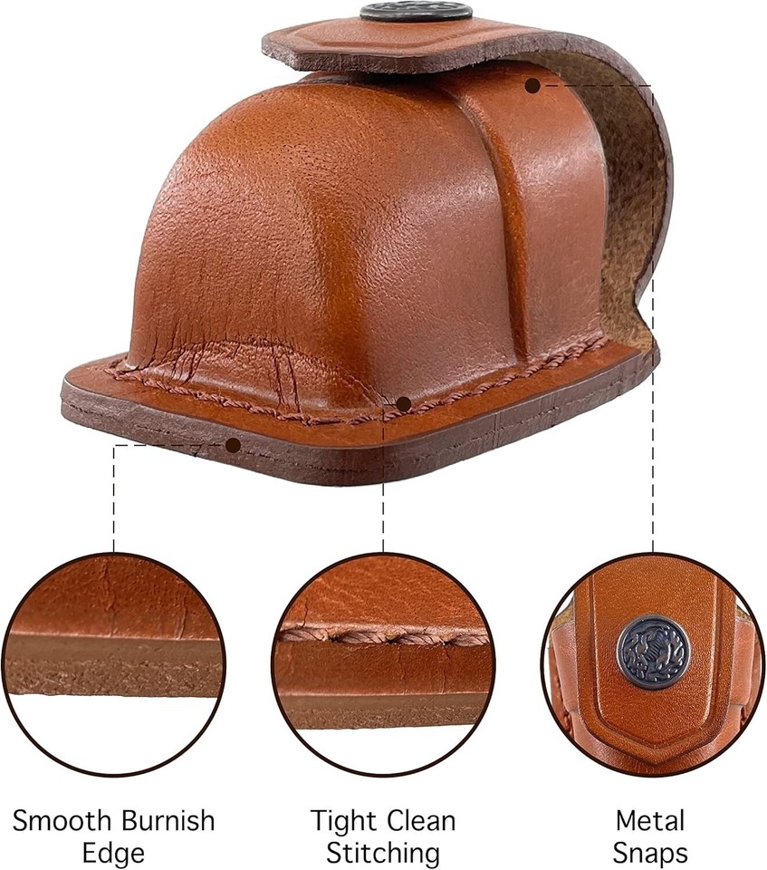 Genuine Leather Speedloader Carrier with Belt Clip for .38/.357/.44 ...