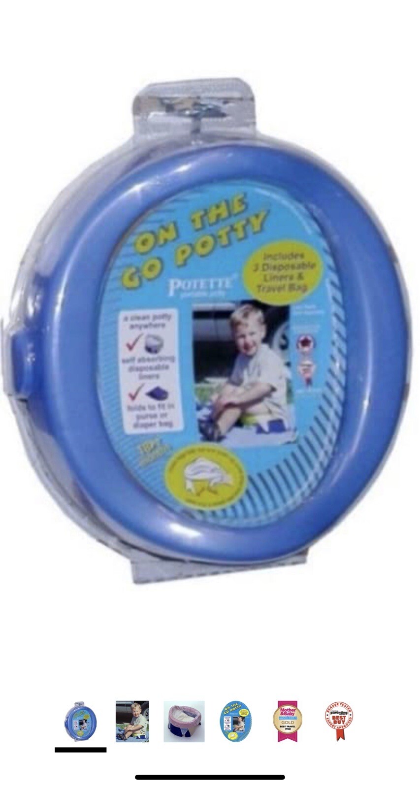 On The Go Potty Potette Portable Potty 18+months New Blue | eBay