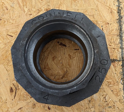 Grinnell 4" Class 250 Black Pipe Iron Union | eBay