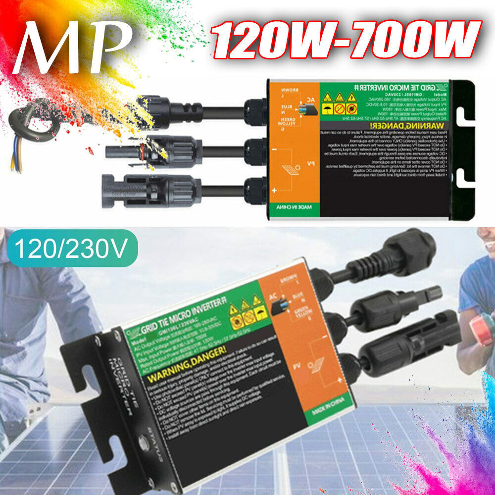 GMI 120W-260W Solar MicroInverter MPPT Grid Tie Inverter Pure Sine Wave ...