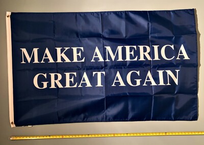 DONALD TRUMP FLAG *FREE SHIP USA SELLER!* MAGA BLUE Sign Poster MAGA ...