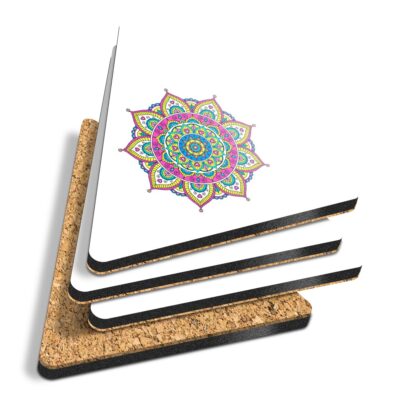 4x Triangle Coasters - Indian Mandala Boho Yoga #19380 | eBay