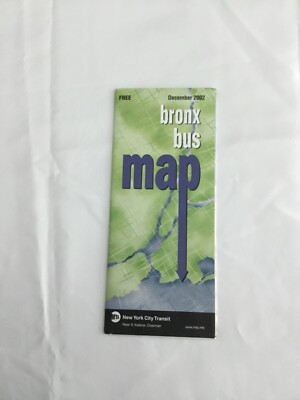 Collectible Vintage December 2002 Bronx Bus Map | eBay