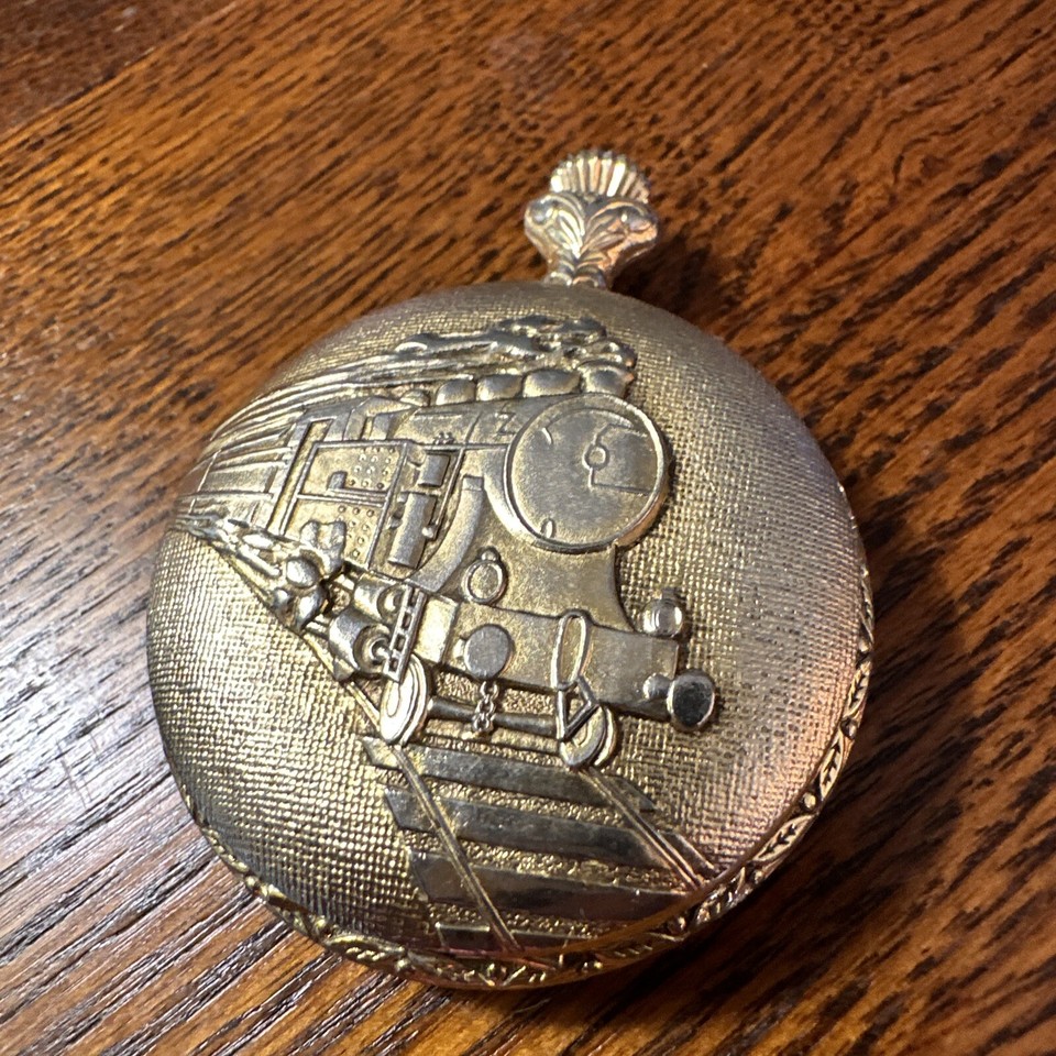 Vintage Arnex Pocket Watch Railroad Train Theme Quartz | eBay