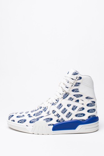 RRP€1200 VERSACE x FORD Leather Sneakers US10 UK7 EU40 Ford Logo ...