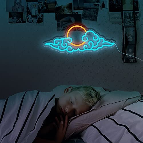 Anime Neon Sign,Led Cloud Neon Signs for Wall Decor,Gaming Neon Sign ...