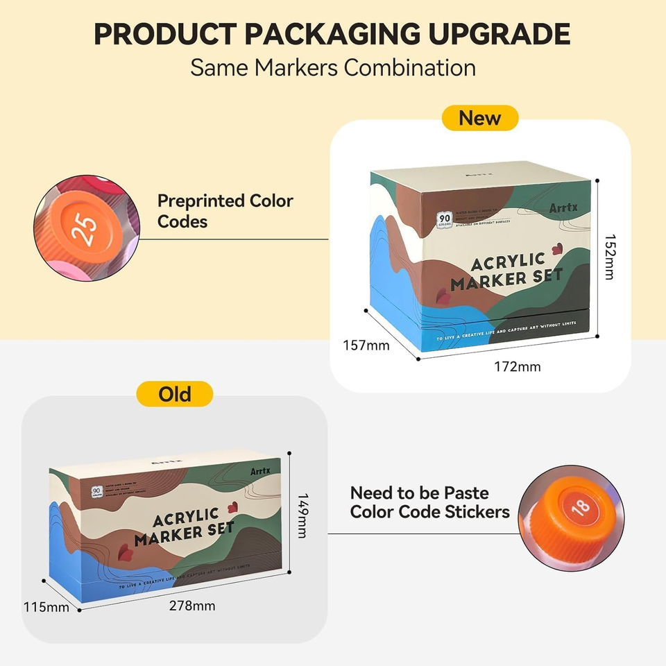 Pennarelli Acrilici Con Punta a Pennello Di Alta Qualità, Inchiostro a ...