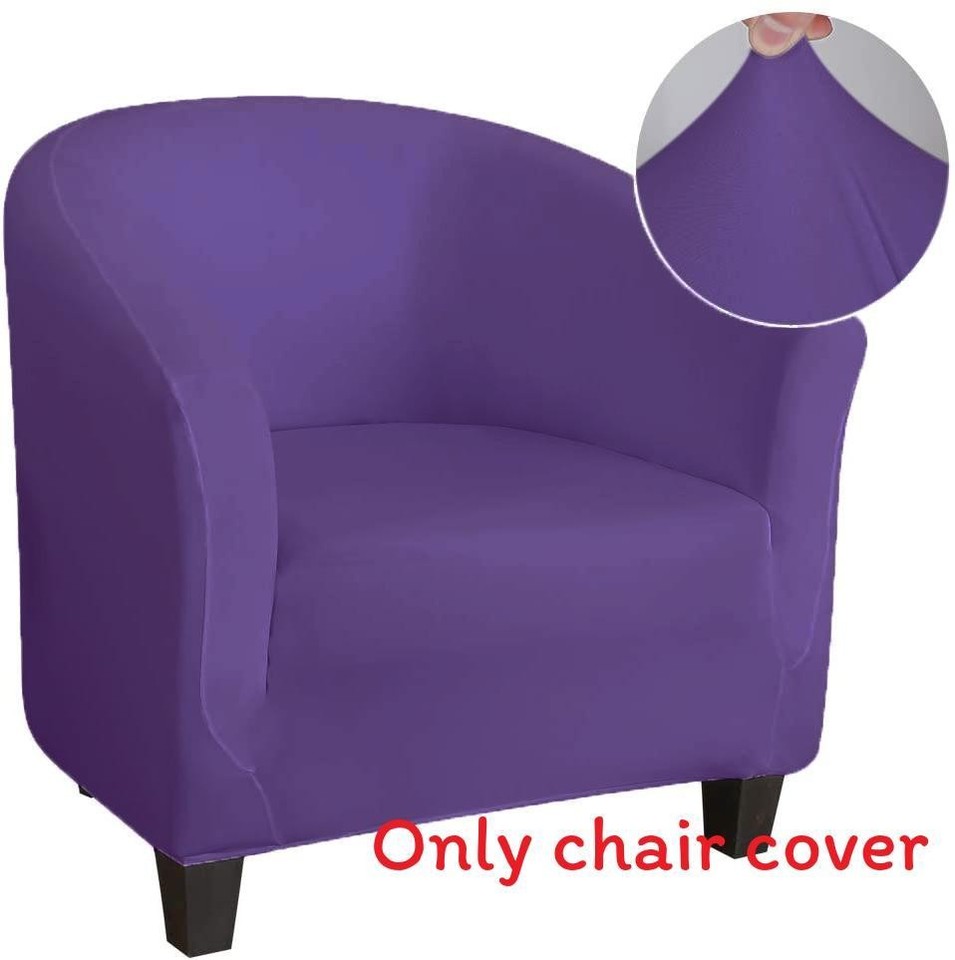 Solid Color Elastic Single Sofa Dust Cover For Home Protection | eBay ...