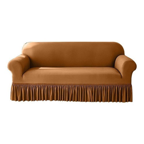 Elastic Armchair Cover Living Room Solid Color Dressed Sofa Cover 1/2/3 ...
