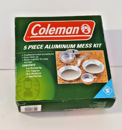 Coleman 5 Piece Aluminum Mess Kit Traditional Scout Kit New In Box | eBay