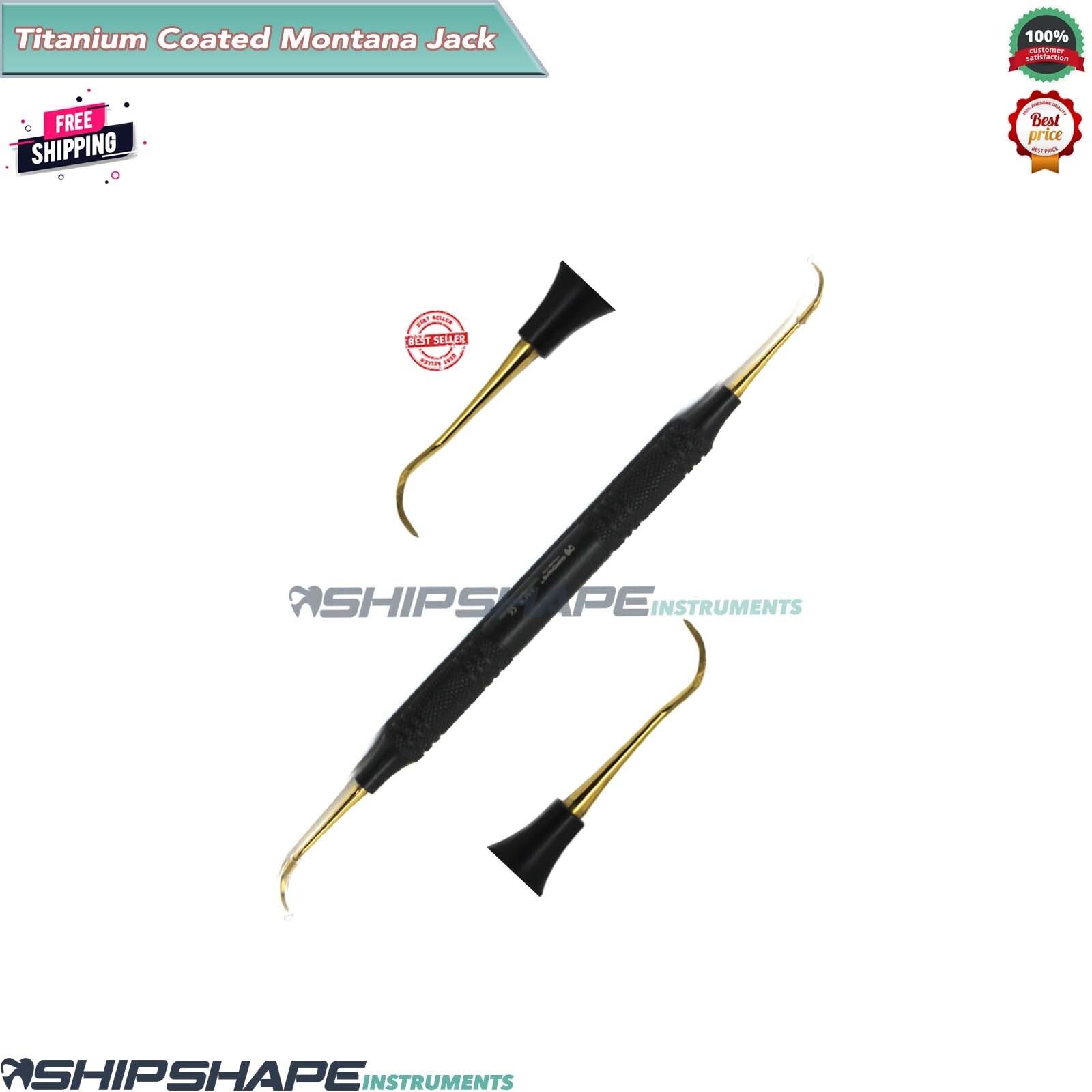 Montana Jack Black Scaler Titanium Coated Sickle Posterior Calculus Cyst Remover | eBay