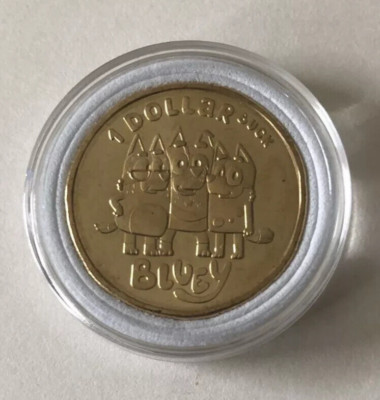 AUSTRALIAN: 2024 $1 BLUEY BUCK COLLECTABLES COIN IN 2X2 HOLDER #PL1629 ...