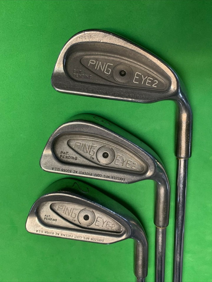 EXCELLENT Ping Eye 2 Iron Set 2-SW (SERIAL# MATCH 3-W) Pat Pend Upside ...