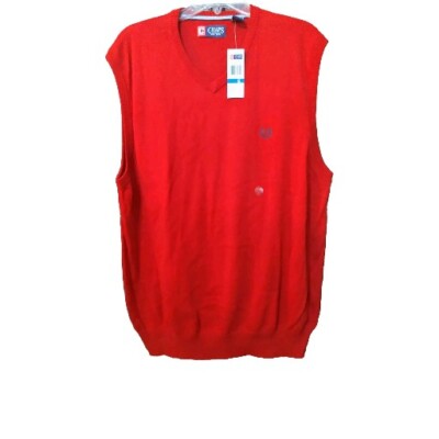 Men's Chaps Red Sweater Vest Size XL NWT | eBay