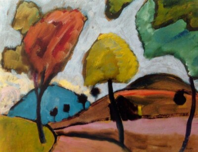 Autumn Landscape – Gabriele Münter – 1910 German Expressionist Avant ...