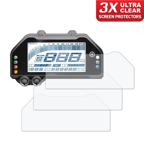 YAMAHA R3 / R25 (2019+) Dashboard Screen Protector 3 x Ultra Clear ...