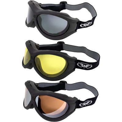 3 Pairs Global Vision Big Ben Goggles Black Smoke Yellow Driving Mirror ...