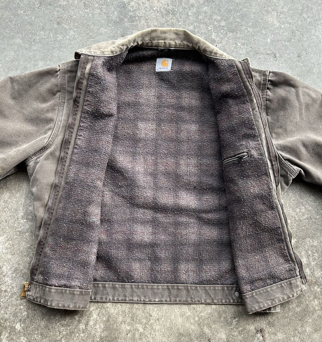 VTG 90s Carhartt Detroit Jacket J97 TMB Timber Blanket Lined VTG 90s Carhartt Detroit Jacket J97 TMB Timber Blanket Lined