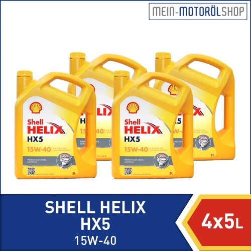 Shell Helix HX5 15W-40 4x5 Liter = 20 Liter | eBay
