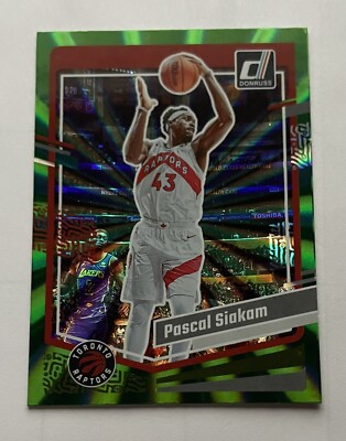 2023-24 Panini Donruss GREEN HOLO LASER Pascal Siakam Pacers Raptors | eBay