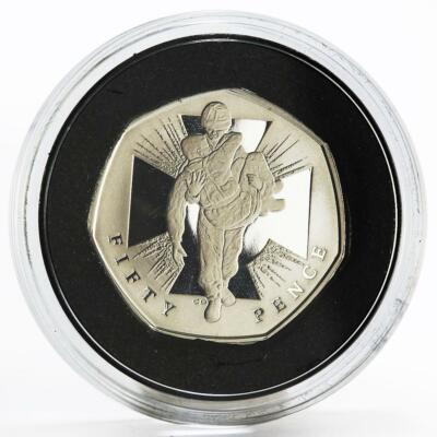 Britain 50 pence The Wounded Soldier proof silver coin 2009 | eBay