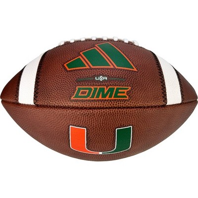 Miami Hurricanes adidas Dime Game Football New In box Authentic 100% | eBay