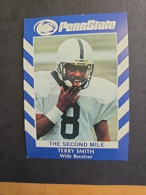 1990 Second Mile card TERRY SMITH, Wide Receiver Penn State Nittany ...