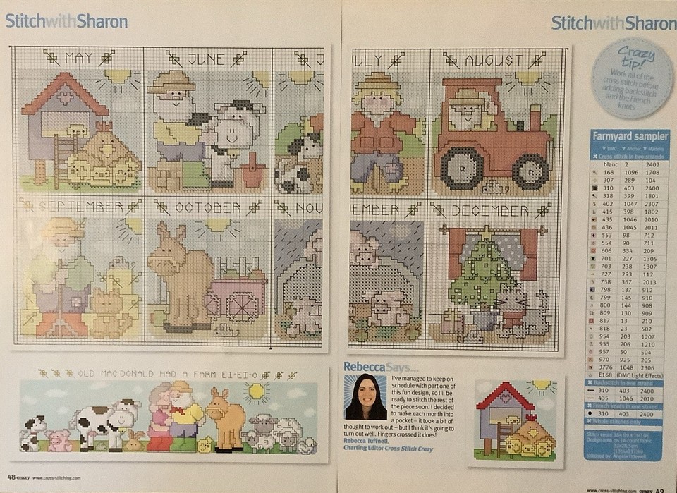 Cross Stitch Chart - Old MacDonald Farmyard Sampler (parts 1 and 2 ...