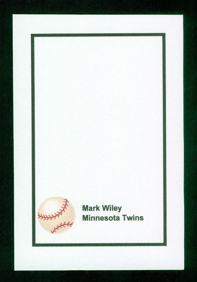 #0652, 4" x 6" Photo Card, Signed-Autographed, Mark Wiley, Minnesota ...