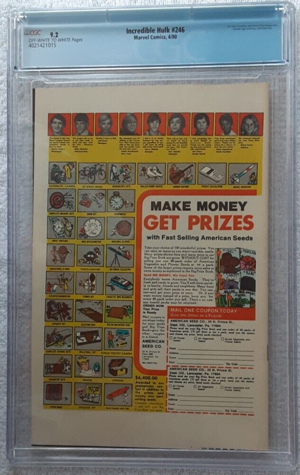 Incredible Hulk #246 (Marvel, 4/80) CGC 9.2 {CAPTAIN MARVEL vs. HULK ...