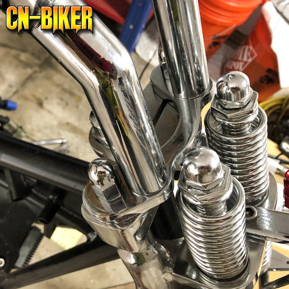 Springer Handlebar Tree Adapter Top Clamp 3.5" Wide Riser For Harley ...