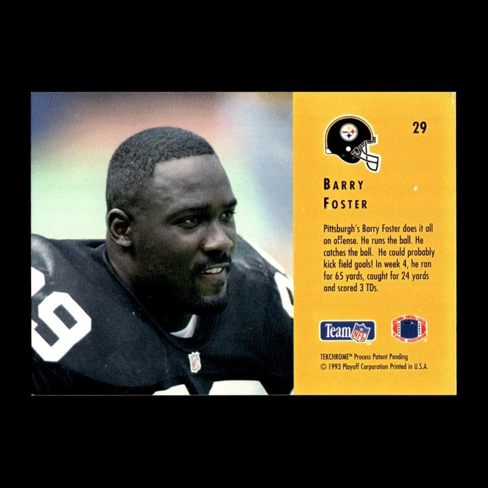 Barry Foster 1993 Playoff Contenders Pittsburgh Steelers #29 R323C 34 ...