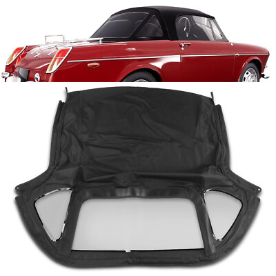 Convertible Soft Top for MG MGB 1971 1972-1980 Black w/ 3Pcs Plastic ...