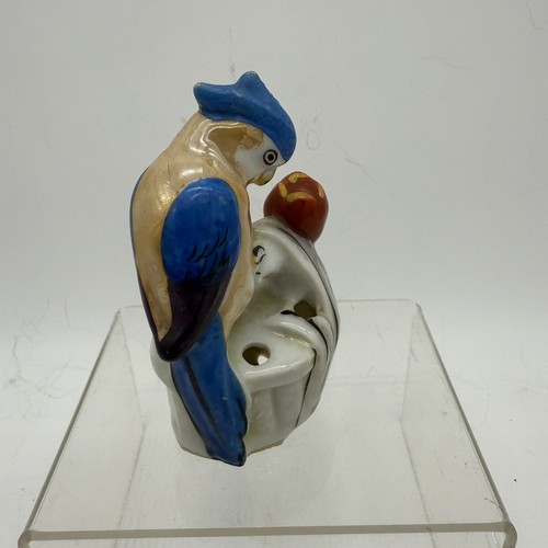 Vintage Pie Bird Vent/Flower Frog with Basket Hand Painted Japan | eBay