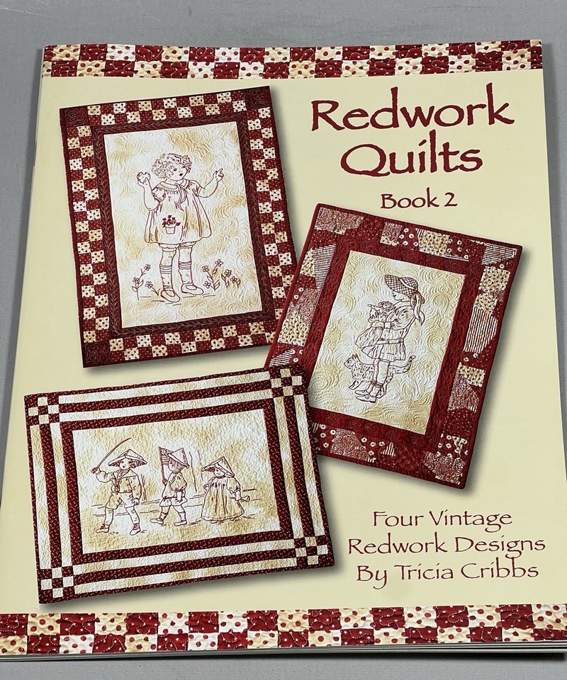 Redwork Quilts Books 1 and 2 by Tricia Cribbs Full Size Patterns ...