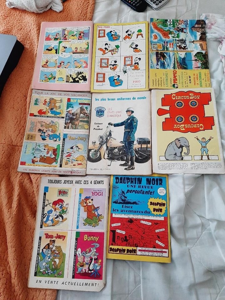 BD LOT 8 COMICS 5 RIN TIN TIN + 1 BONANZA+ 1 BILL TORNADE + 1 CIRCUS ...