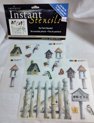 Bird Houses*Imperial Instant Stencils*Rub On Transfers*Furniture*Wood ...