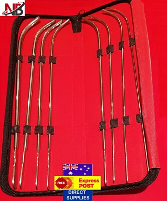 Van Buren Urethral Dilators Sounds, Gynecology 8 PCs Set Kit 8FR to 22 ...