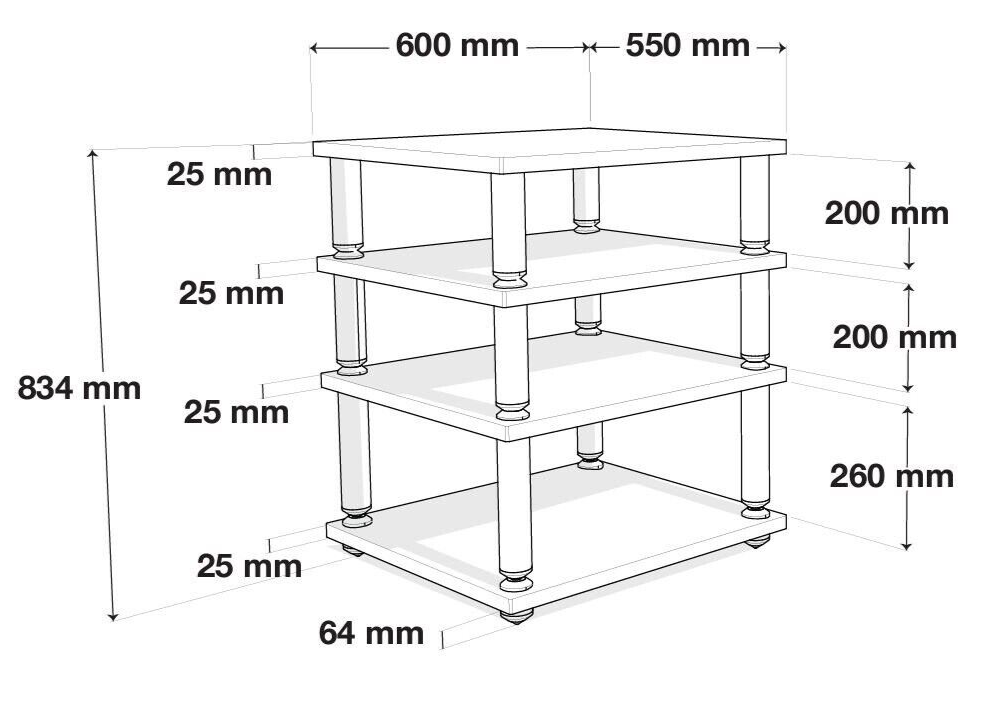 NorStone Stabbl Modular Hi-Fi AV Rack Unit /Audiophile Stand with ...