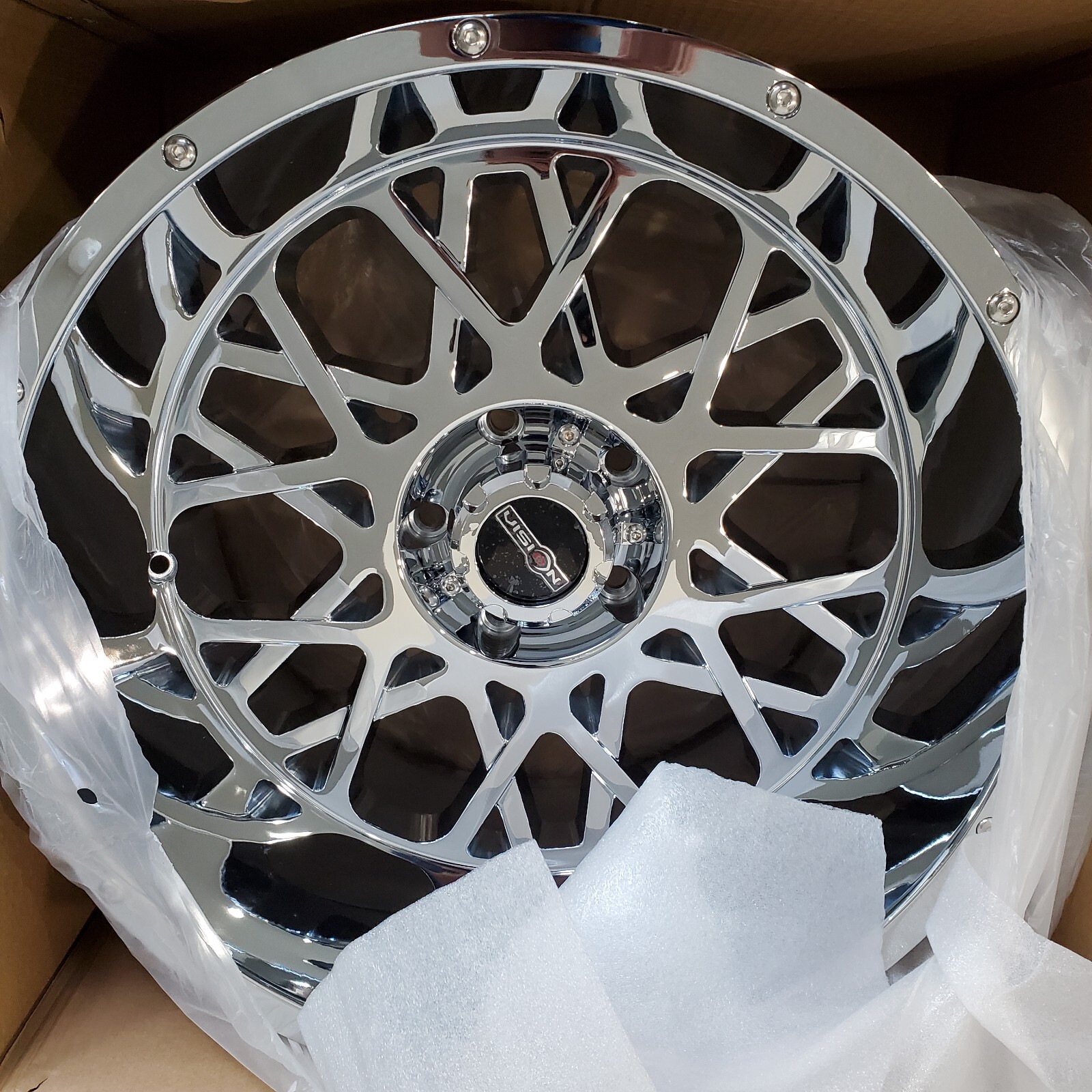 20 Inch 20x12 Vision 412 Rocker Chrome Wheel Rim 8x170 -51 for sale ...