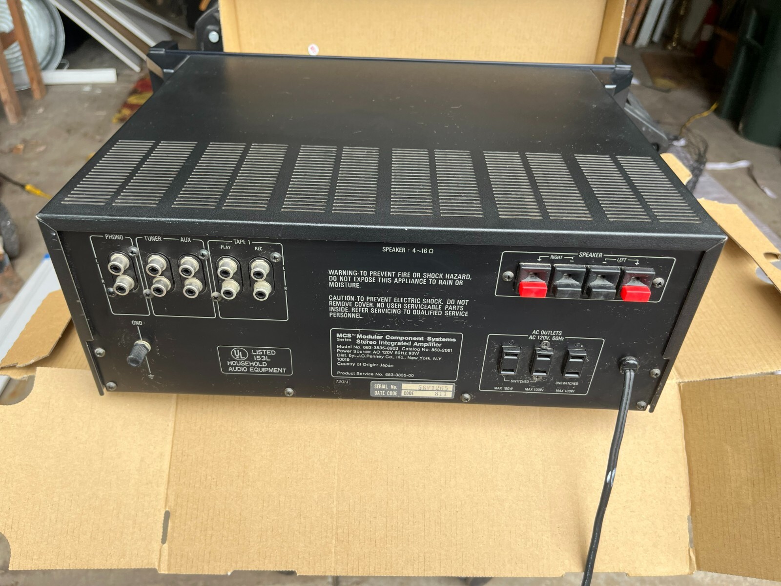 MCS Modular Component System AM/FM Tuner 3701 & Integrated Amplifier ...