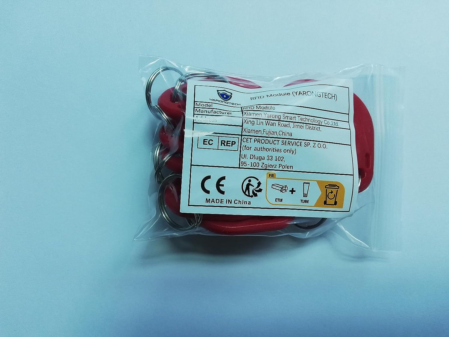 13.56Mhz MIFARE Classic® 1K Fobs Tag,Red Color ABS Waterproof Key (Pack ...