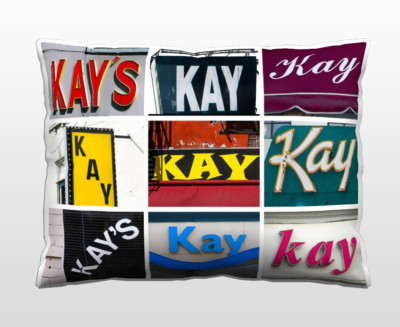 Personalized Pillow featuring the name KAY in photos of actual signs | eBay