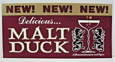 Vintage New Malt Duck Beer Carling National Brewery Poster Banner Sign ...