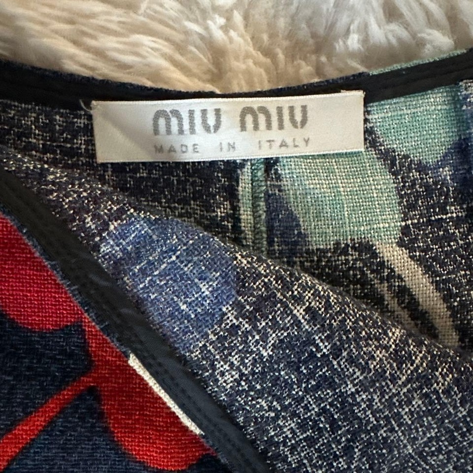 miu miu cherry print tight skirt miu miu | eBay UK