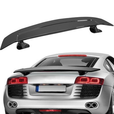 46" Universal Trunk Spoiler Sport Style Car Rear Wing Glossy Black W ...