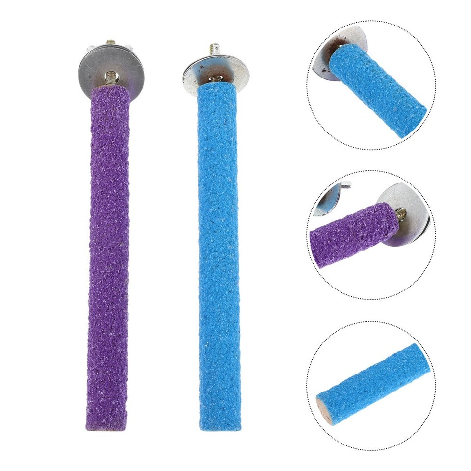 6 Pcs Parrot Claw Grinding Station Bird Perch Cage Accessories Rod ...