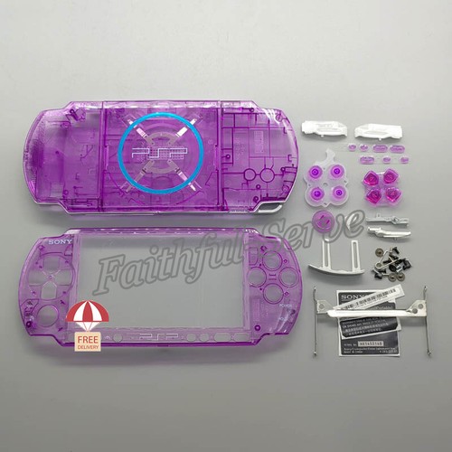 Full Housing Shell Portable Case Cover For Sony PSP 3000 PSP3000 Clear ...