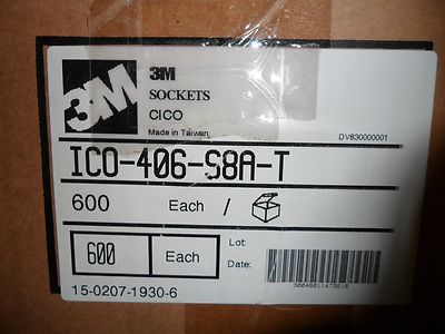 ICO-406-S8A-T 40-PIN DUAL WIPE DIP SOCKET 3M (10 PCS ) | eBay
